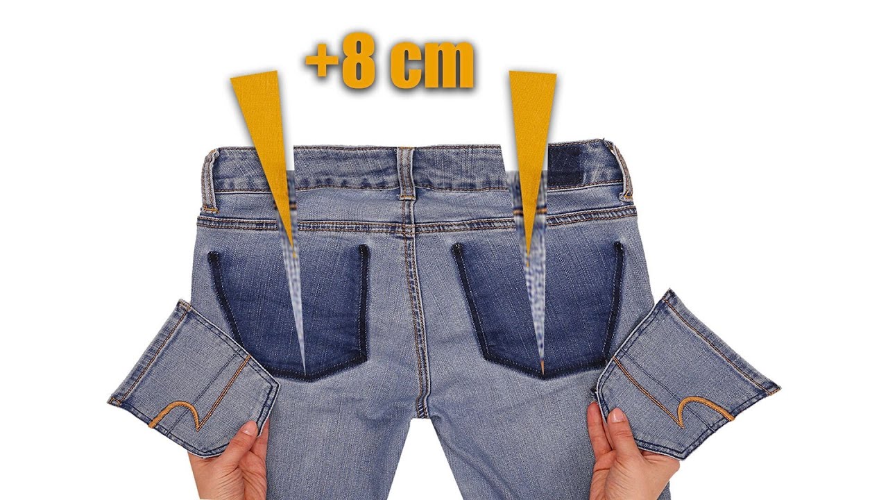 How to upsize jeans in the waist to fit you perfectly - a sewing trick ...