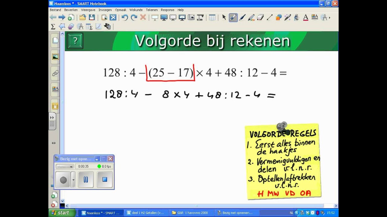 volgorde bij rekenen - YouTube
