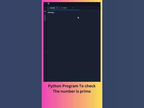 Python Program To check The given number is prime || #primenumber - YouTube