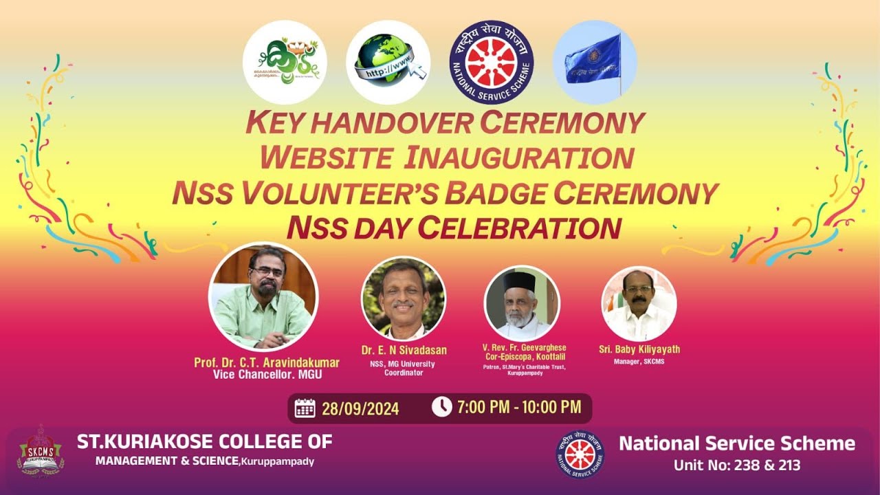 SKCMS-Key Handover Ceremony , Website Inaguration , NSS Volunteer's ...