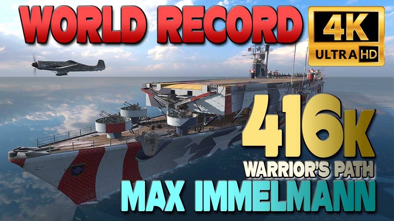 Max Immelmann: New damage record, 416k damage - World of Warships - YouTube