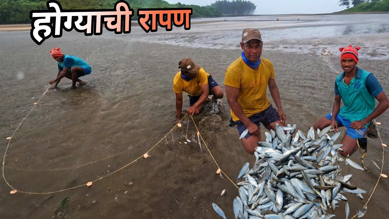 "होग्याची रापण" पारंपारीक मासेमारीची अनोखी पद्धत | Traditional fishing ...
