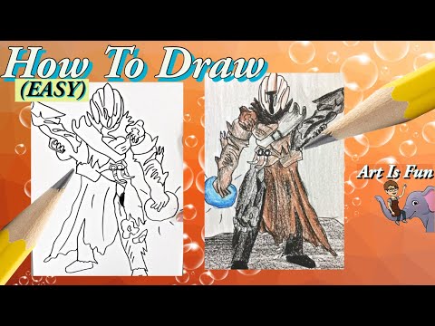 How to Draw Warlock from Destiny - YouTube