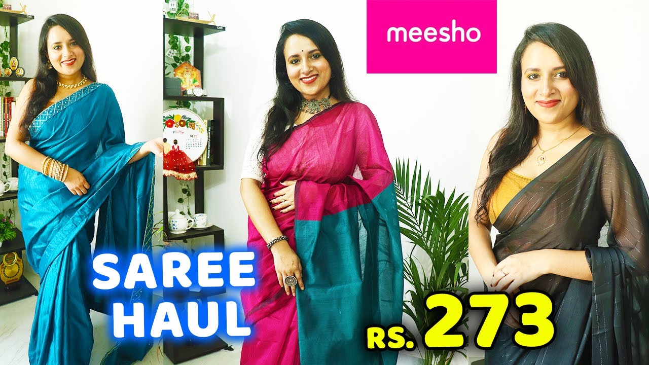 Meesho Saree Haul All Under Rs 350 | Saree Try On Haul | Affordable ...