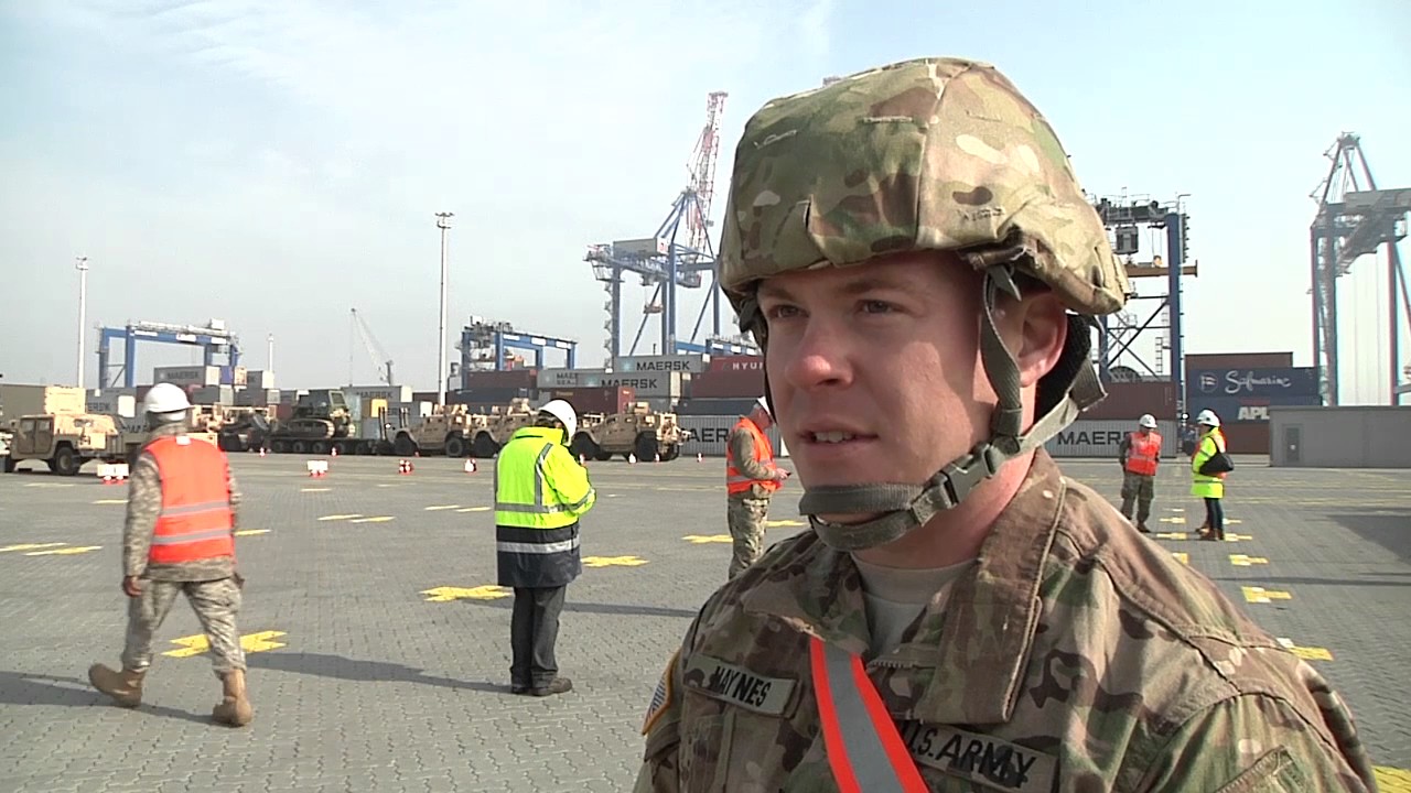 497th CSSB Arrives In Europe, SGT Logan Haynes Interview - YouTube