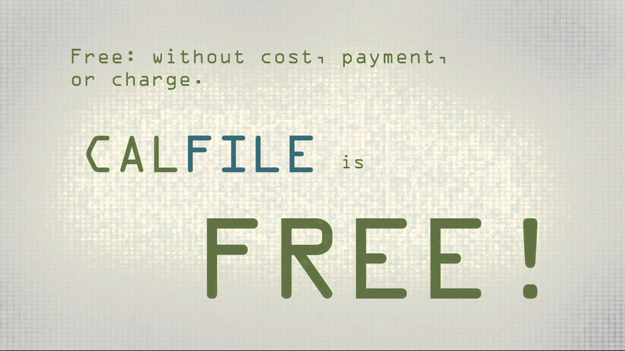 CalFile: Fast. Easy. FREE! - YouTube
