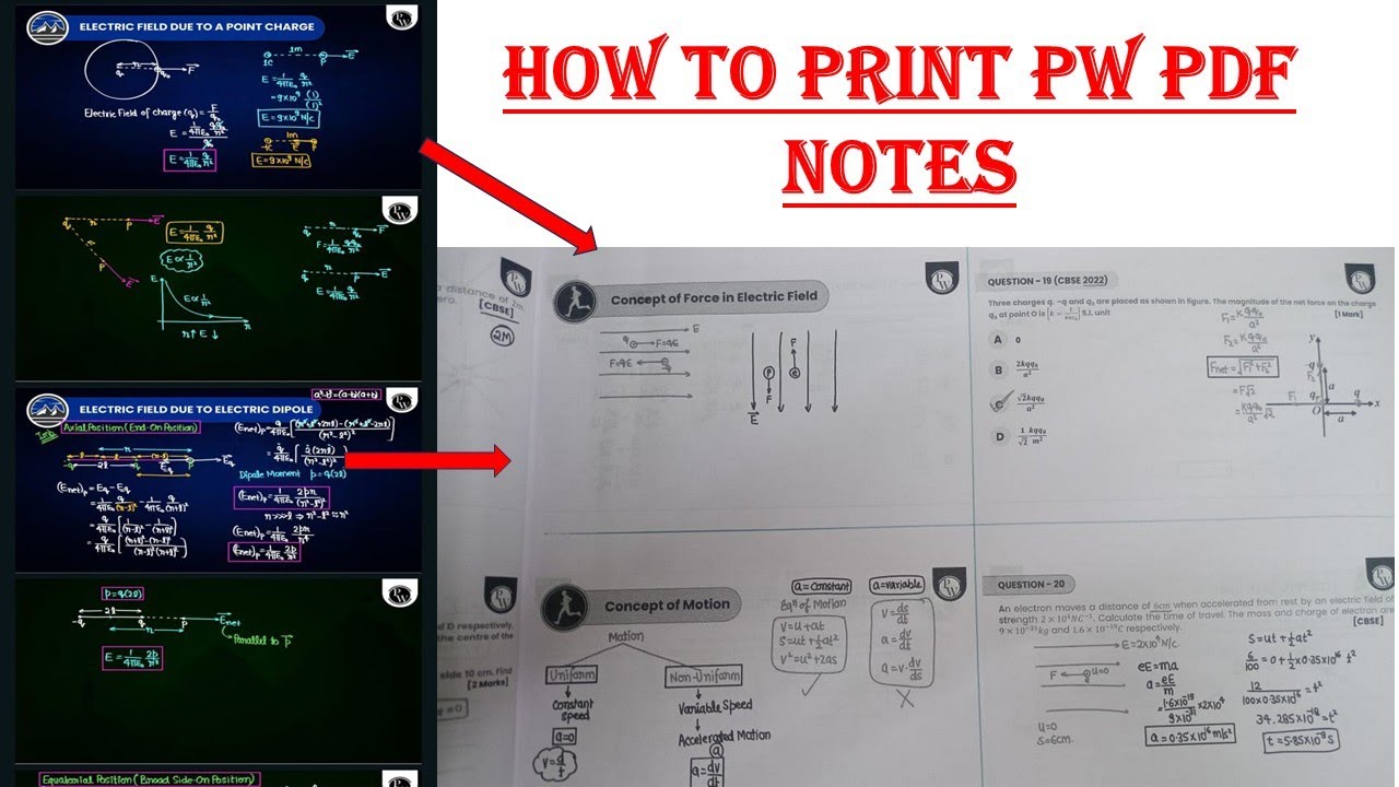 HOW TO PRINT PW NOTES AND CHANGE BLACK TO WHITE - YouTube