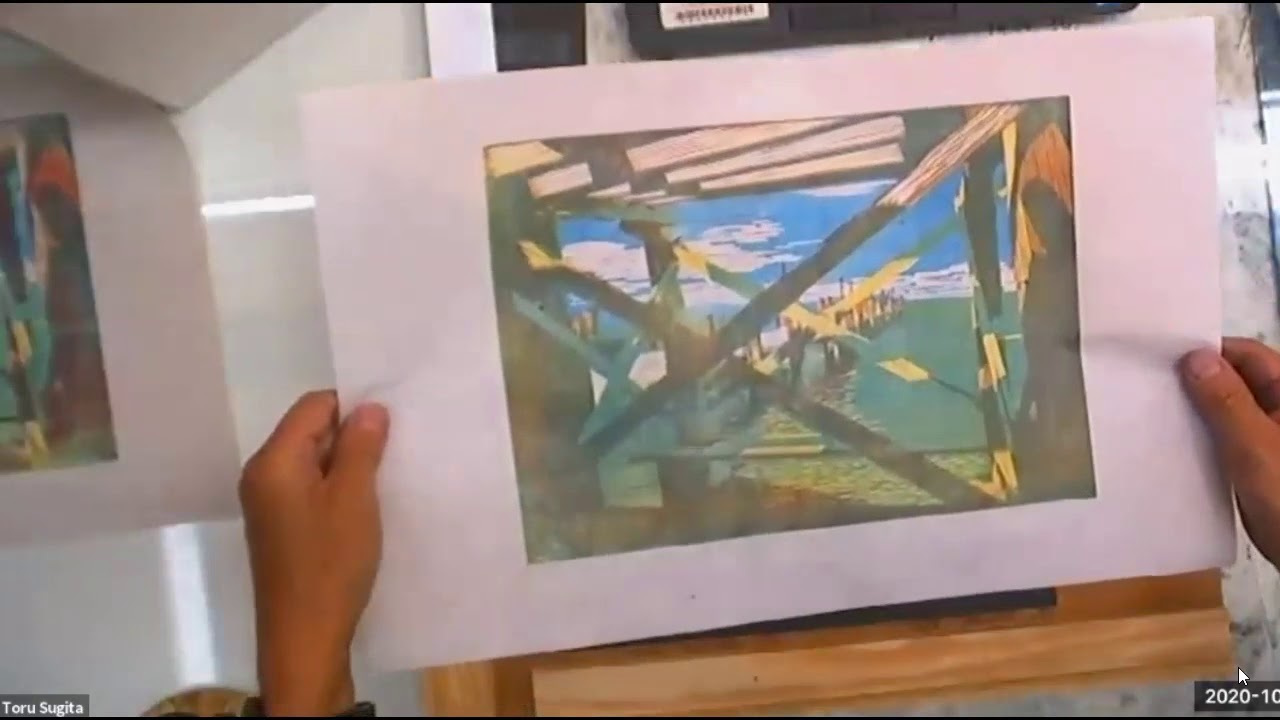 Multi-block Color Woodcut Printing 2/2 - YouTube