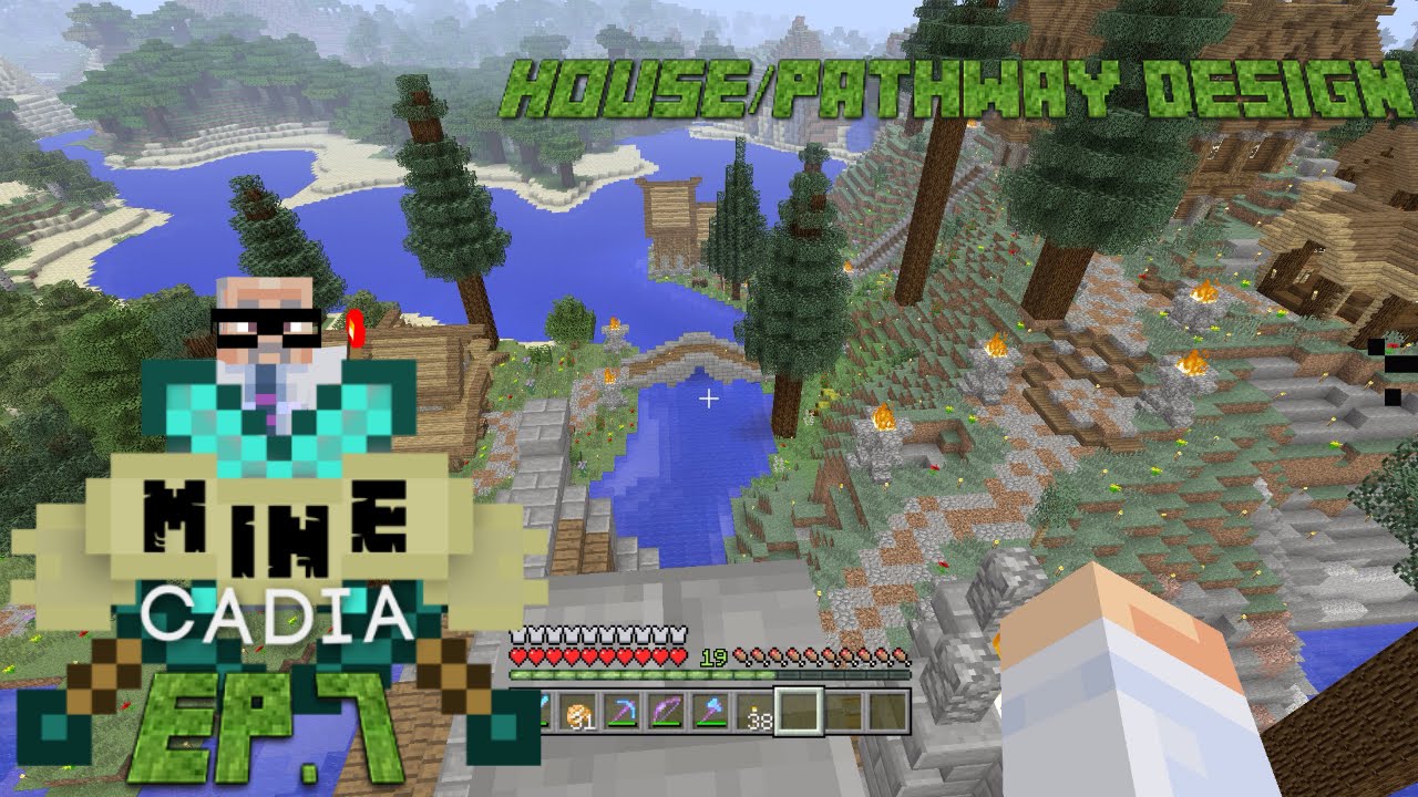 Minecadia S1E7: House Design/Path Design - YouTube