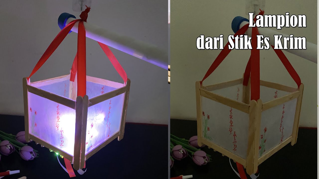 Ide Lampion dari Stik Es Krim Paling Sederhana dan Mudah - YouTube