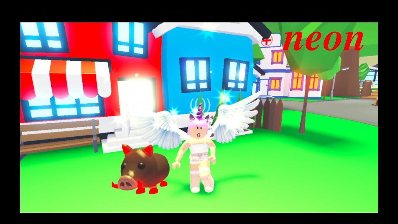 NEON WILD BOAR ( ADOPT ME ) - YouTube