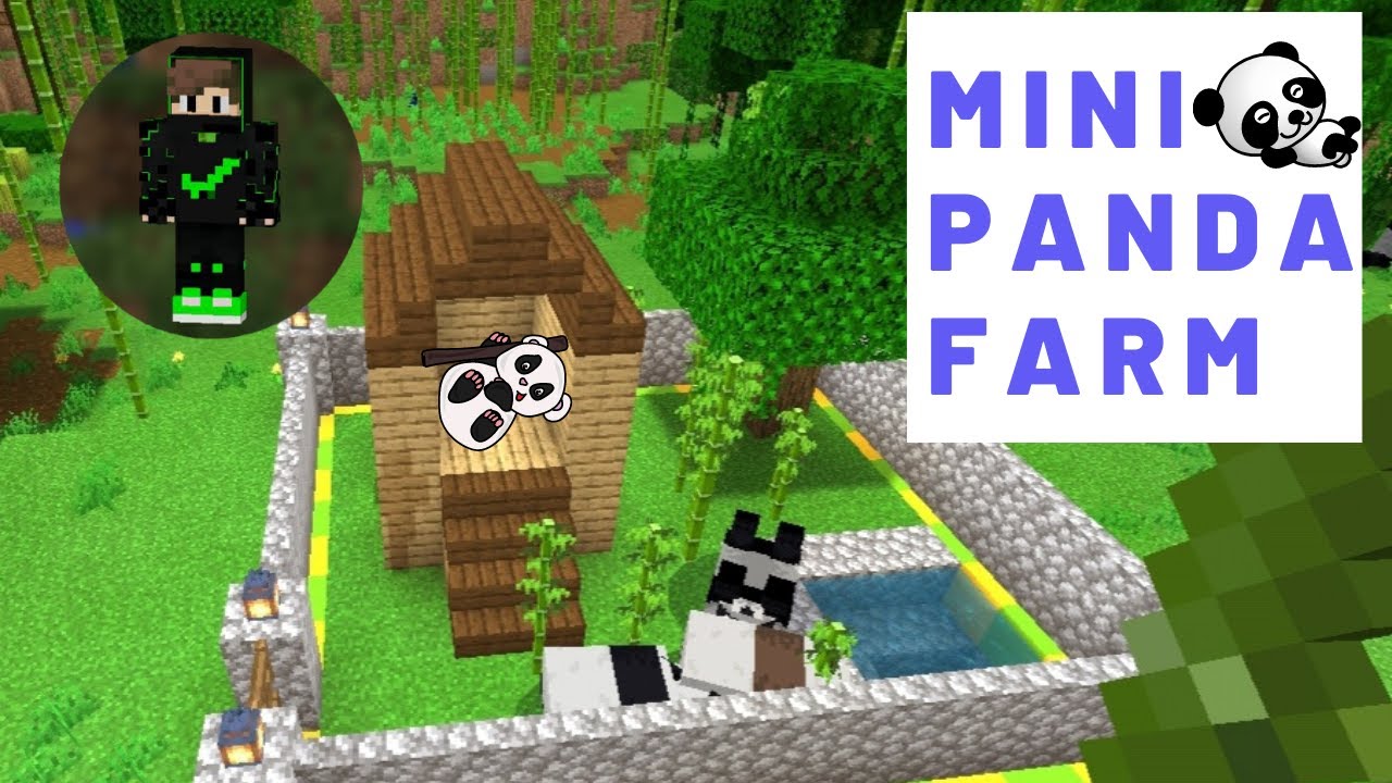 Building Mini Panda Farm in 7 min l Minecraft - YouTube