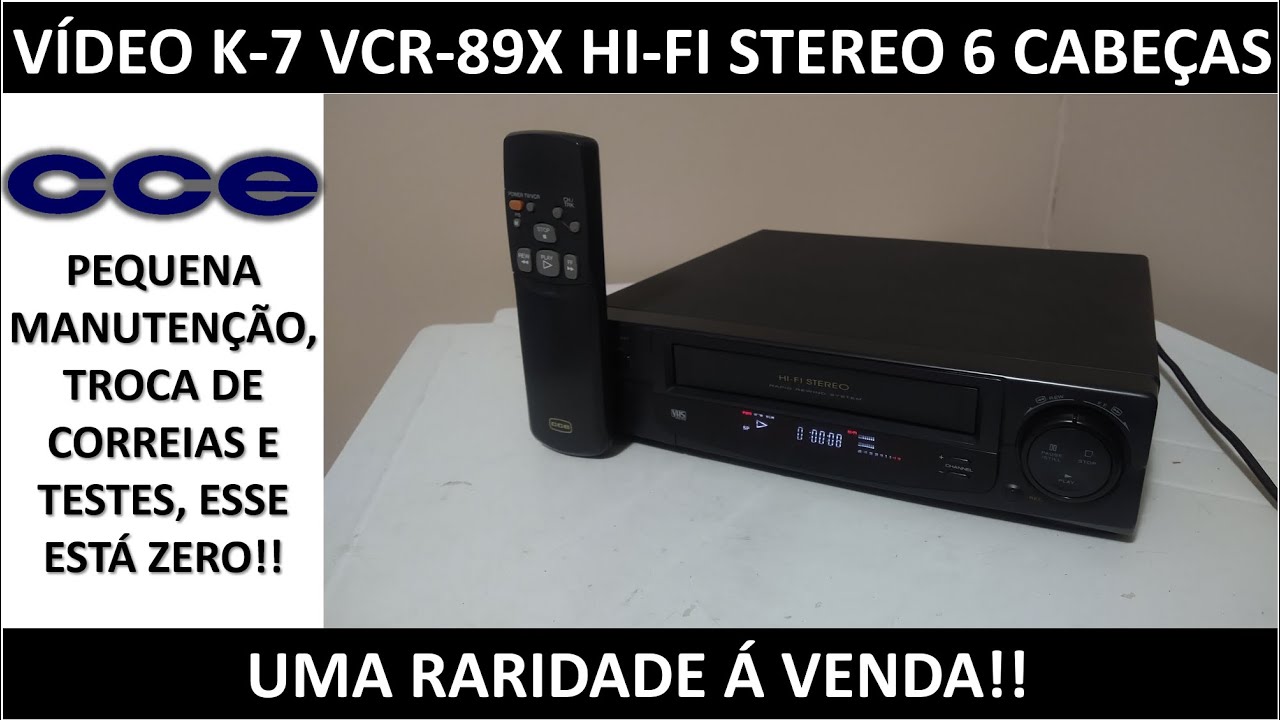 Vídeo Cassete CCE-89X Hi-Fi Estéreo: (Vendido!) - YouTube
