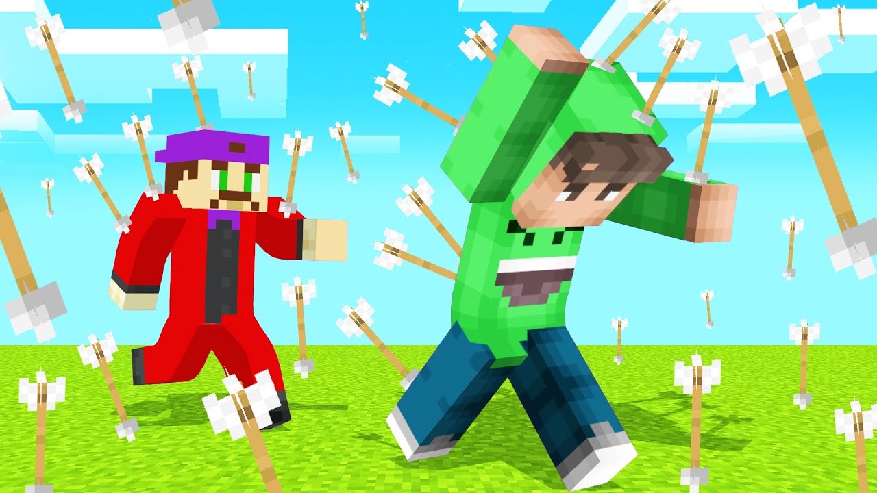 DODGE The DEADLY ARROW RAIN In MINECRAFT! - YouTube