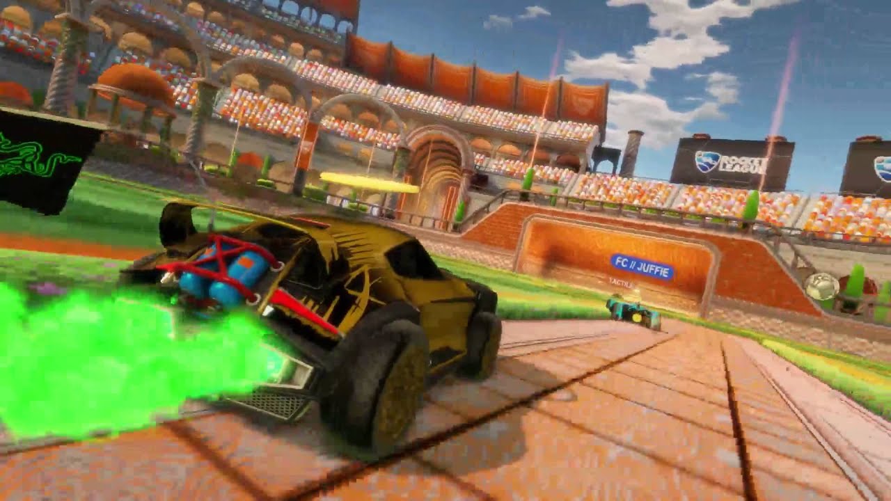 Rocket League Demolition into Epic Save! (20 Sec) - YouTube