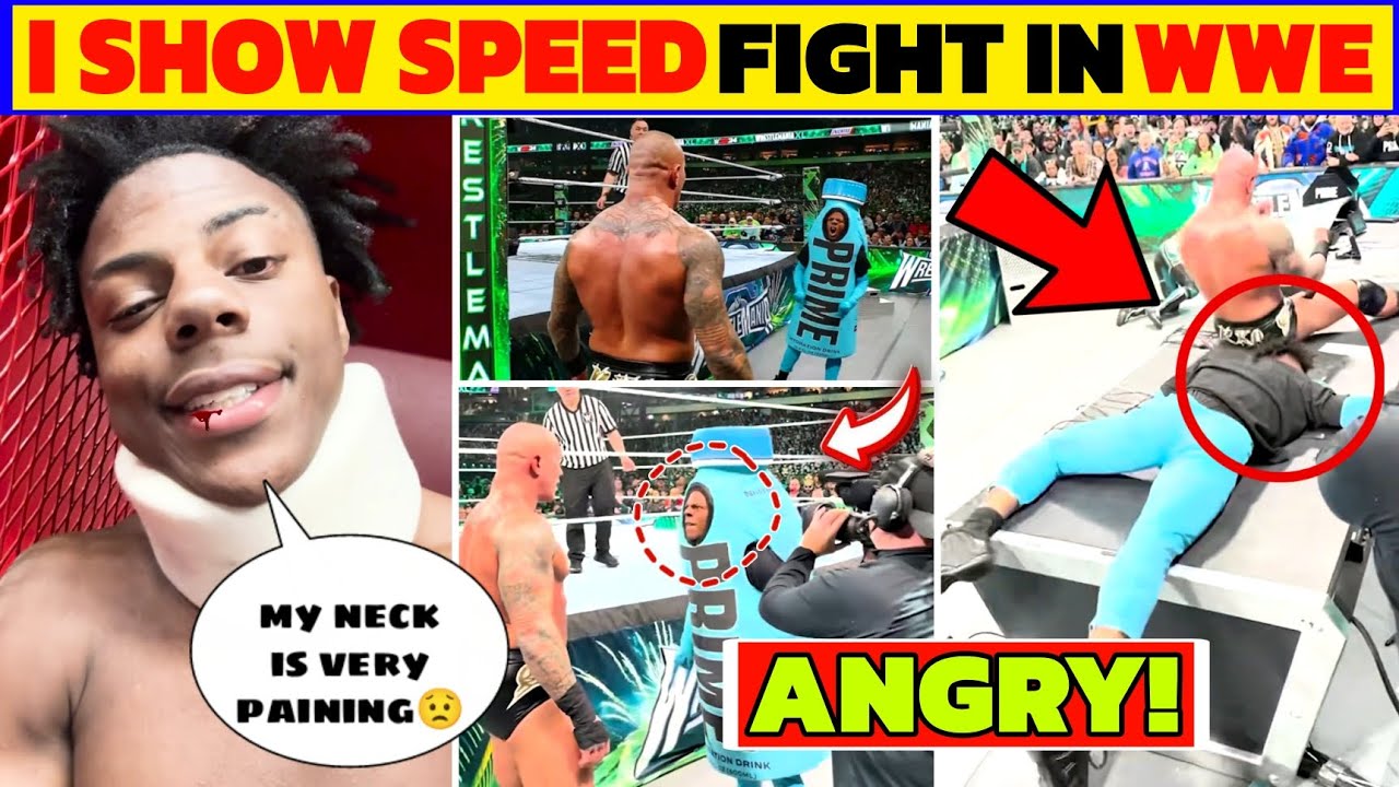 😲Shocking ' I Show Speed FIGHT in WWE 💔 | I Show Speed React Full Story ...