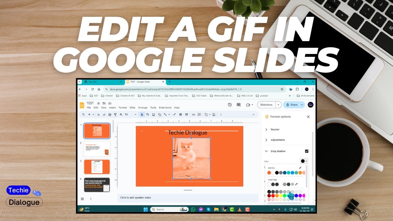 How to Edit a GIF in Google Slides - YouTube