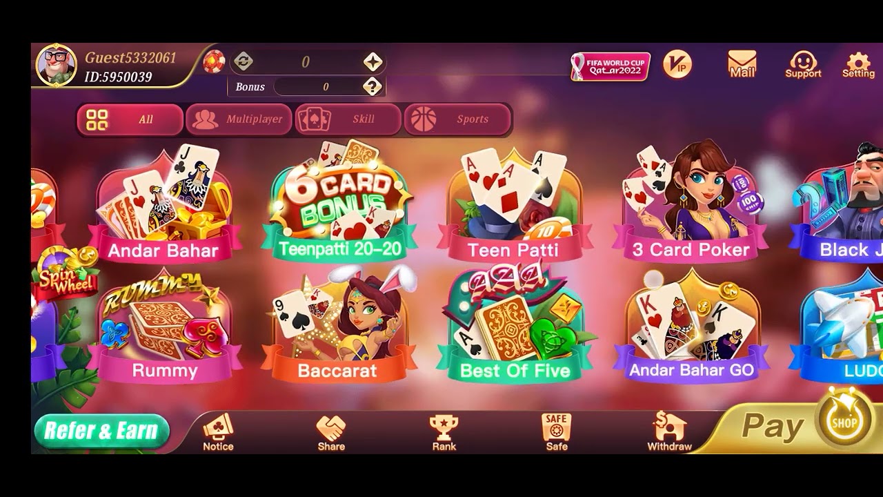 Rummy yes app is the best app for earning money for extra bonus - YouTube