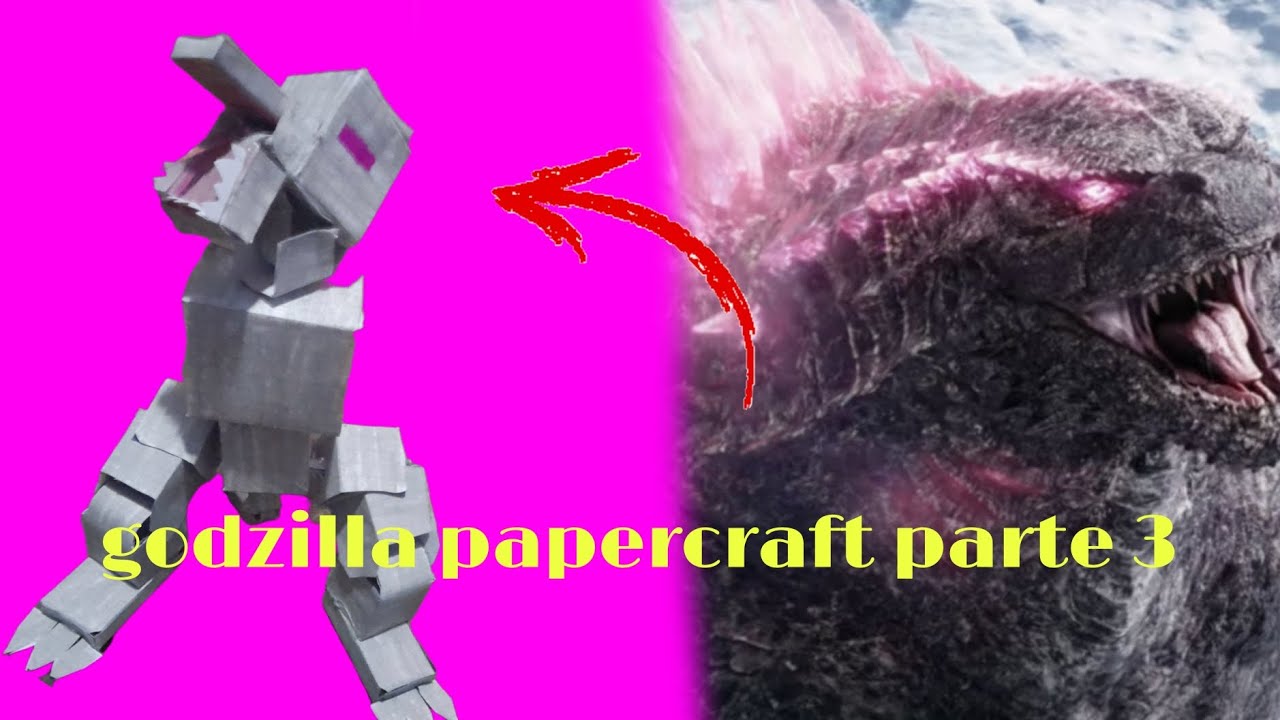 godzilla parte 3 papercraft articulado version minecraft 100% de papel ...