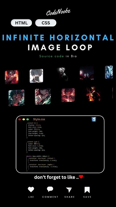 Horizontal Image Loop Coderslife Webdeveloper Python Codinghacks Html5css3 Codinglife 