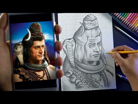 How To Draw Lord Shiva | Mahadev Drawing, Step By Step - YouTube