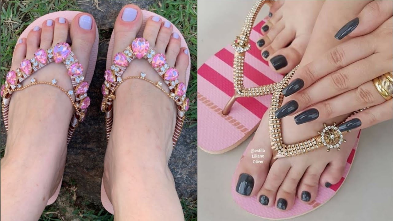 Manifesting ideas of casual chappals designs with stone nd embellished ...