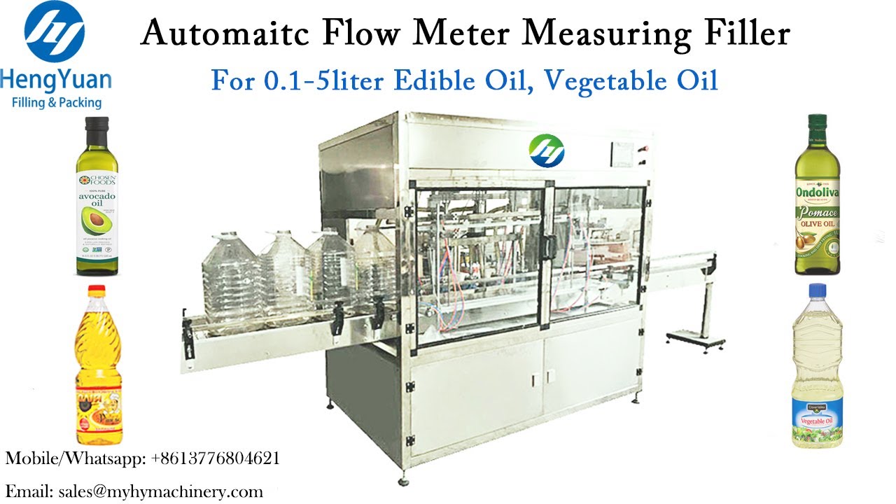 Automatic Flow Meter Measuring Filling Machine, Soybean Oil Filler ...