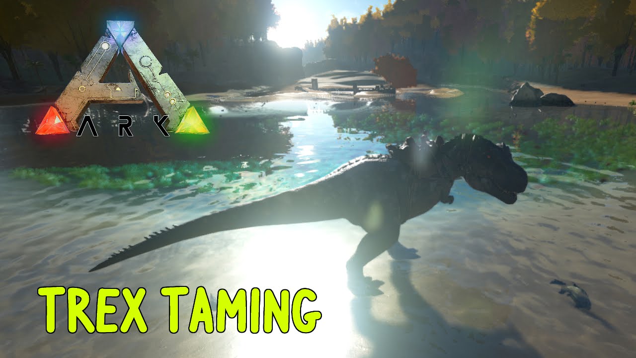 Ark: Survival Evolved | TRex Taming | Gameplay - YouTube