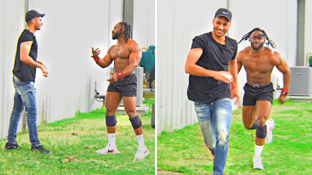 Pranking a body builder for 24 hours! - YouTube