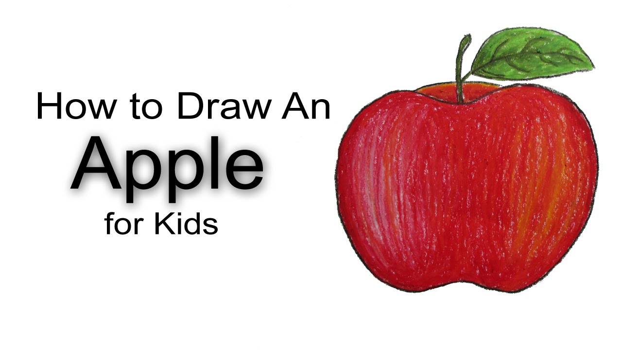 How to Draw An Apple for Kids - YouTube
