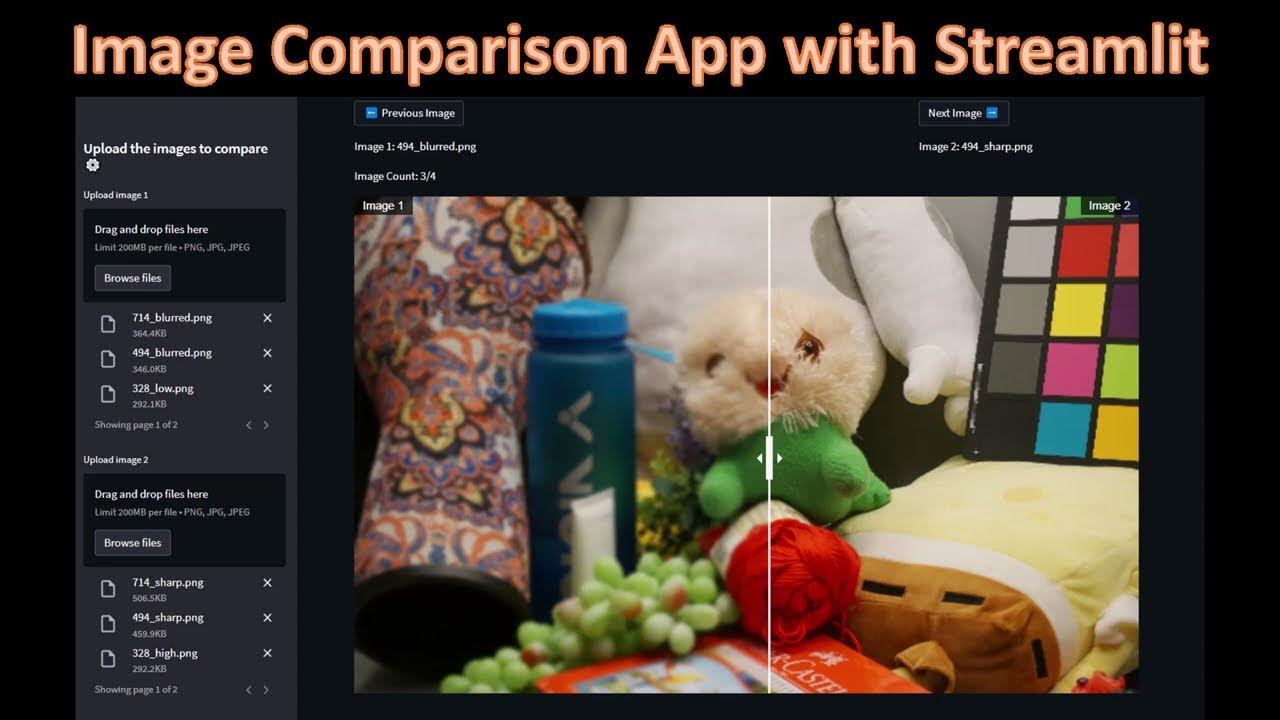 Image Comparison App With Streamlit Youtube
