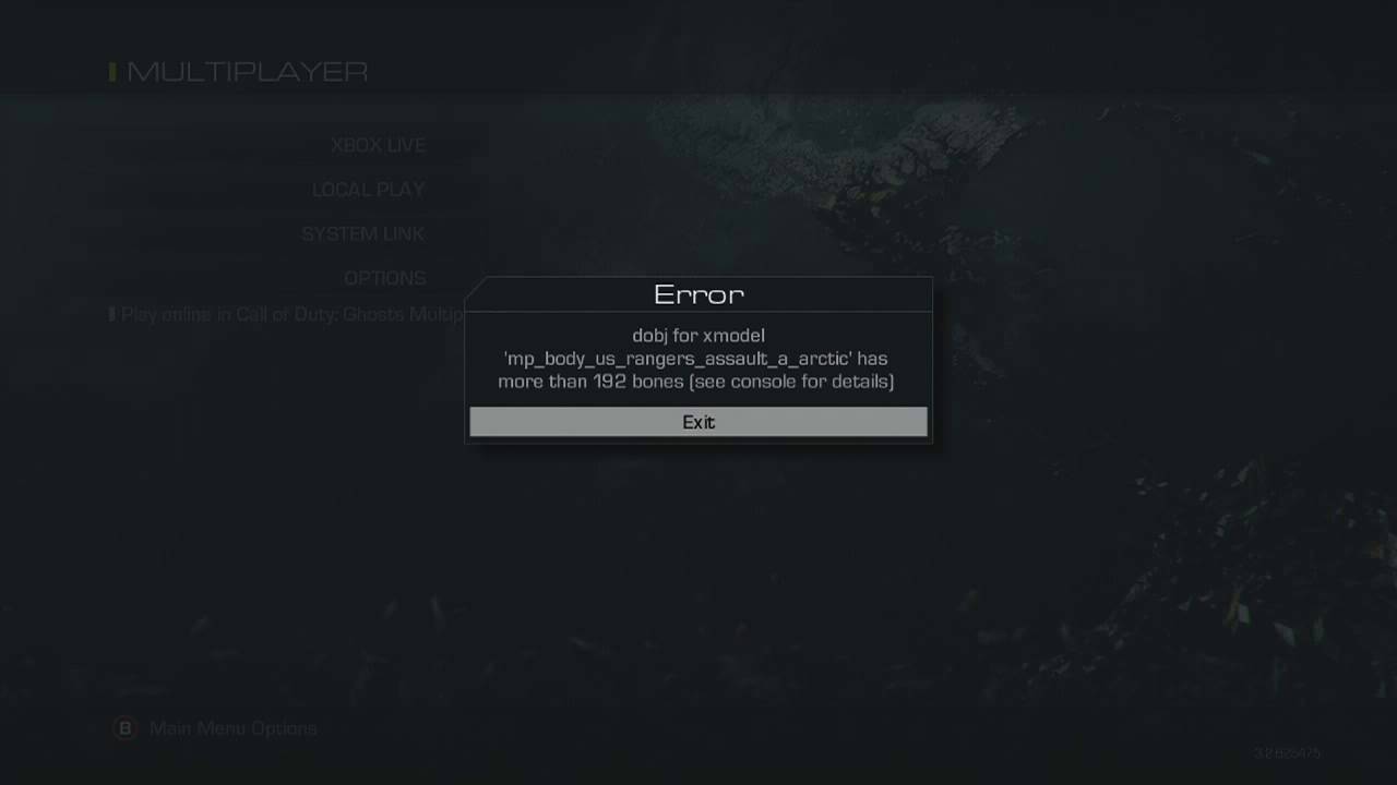 Call of Duty: Ghost - Weirdest error message EVER - YouTube