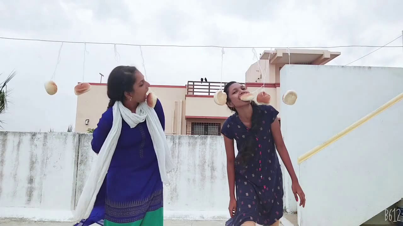 Bun eating challenge// Funny food eating challenge - YouTube