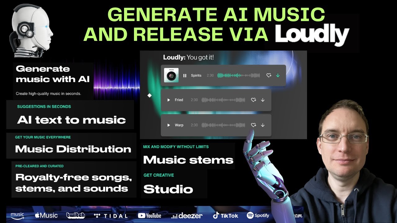 Generate and Distribute your AI Music with Loudly - YouTube