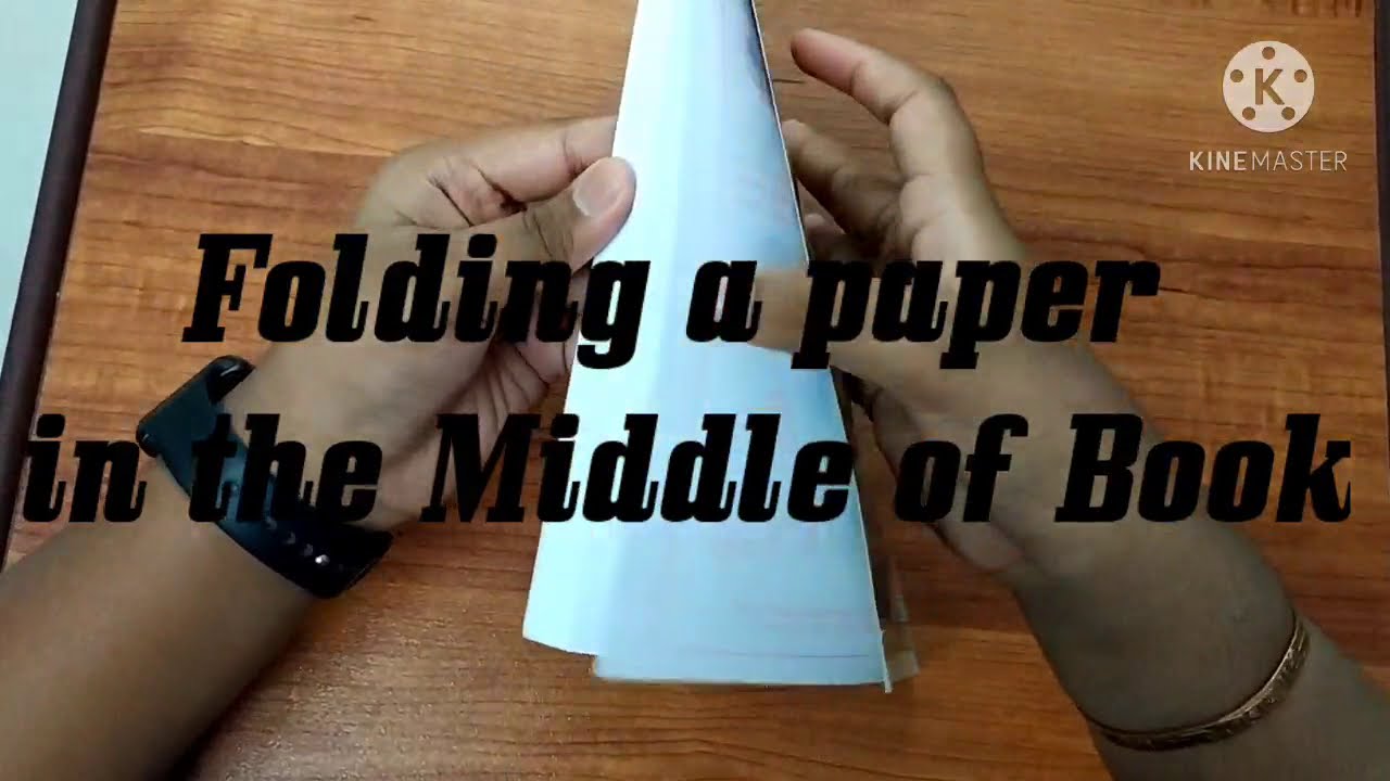 How to fold a paper in the middle of the book. For making Partition. By ...