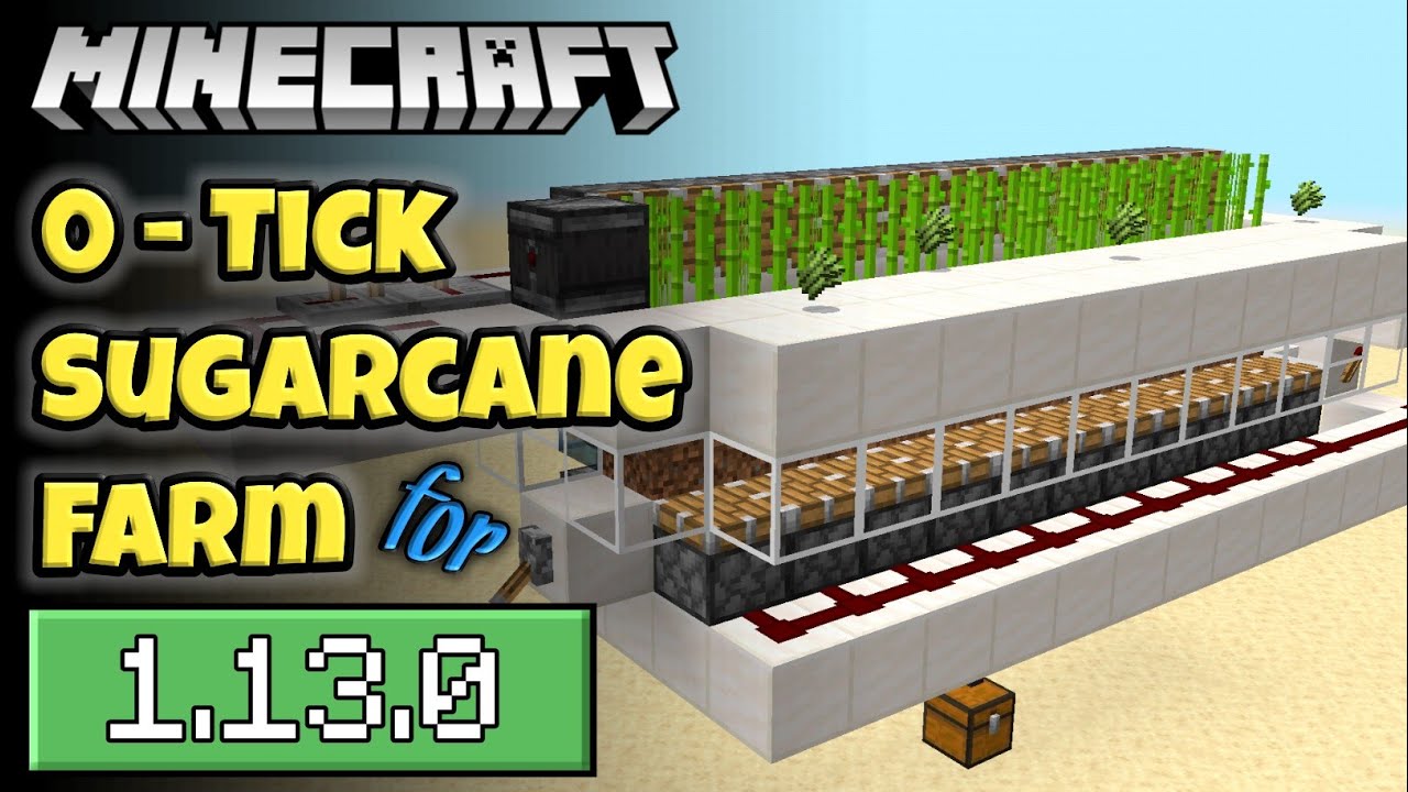 Zero tick sugarcane farm for Minecraft bedrock 1.13 | Minecraft in ...
