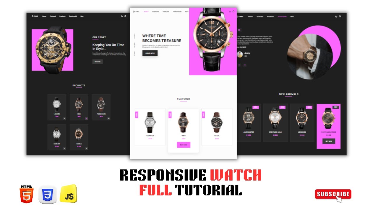 How to Build a Responsive Modern Ecommerce Website Using HTML CSS ...