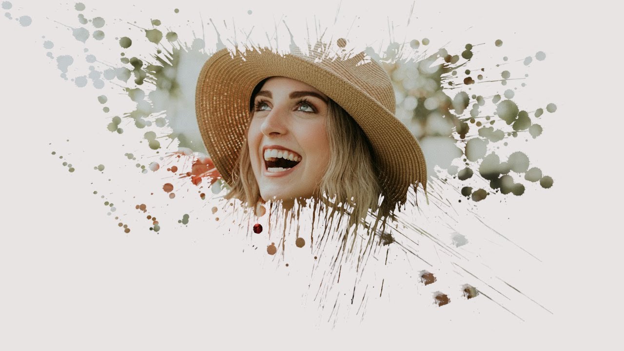 How to create splash portrait effect in GIMP - YouTube
