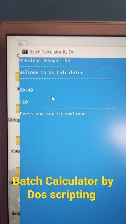 Batch Calculator By Dos Scripting #java #javascript #calculator - YouTube