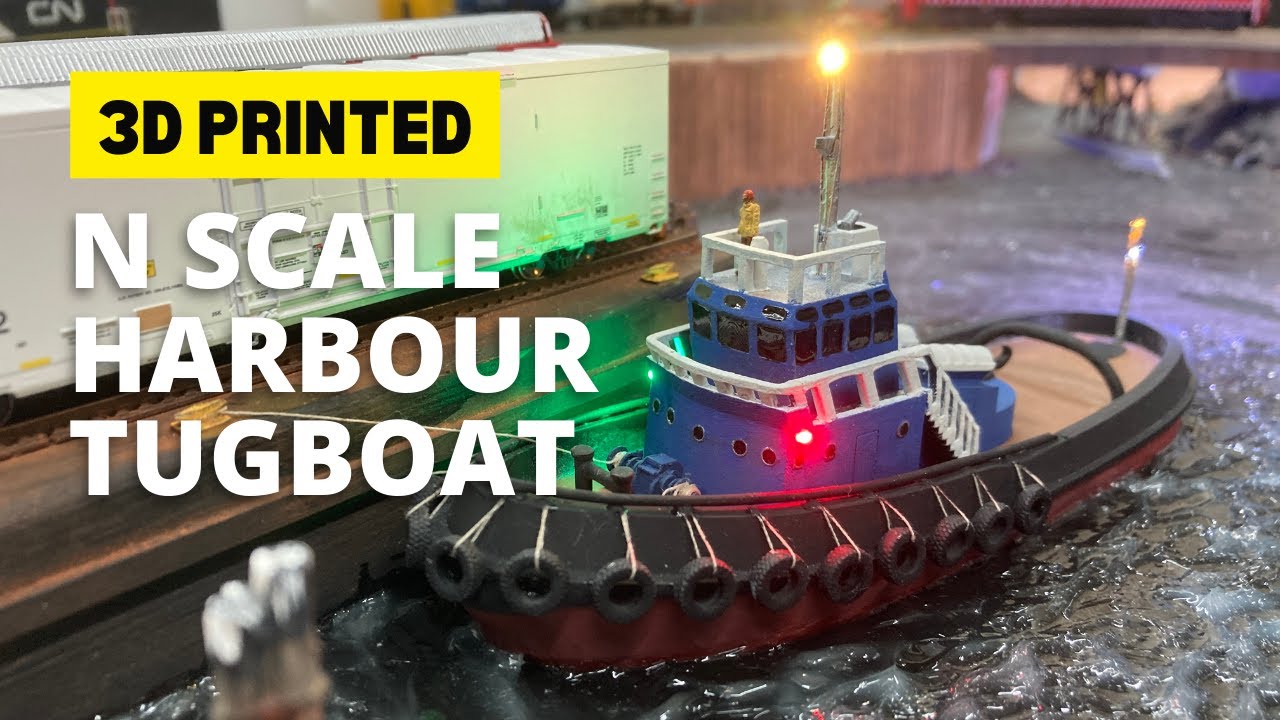 3D printing and painting a harbour tug | N Scale Railcar Float Harbour ...
