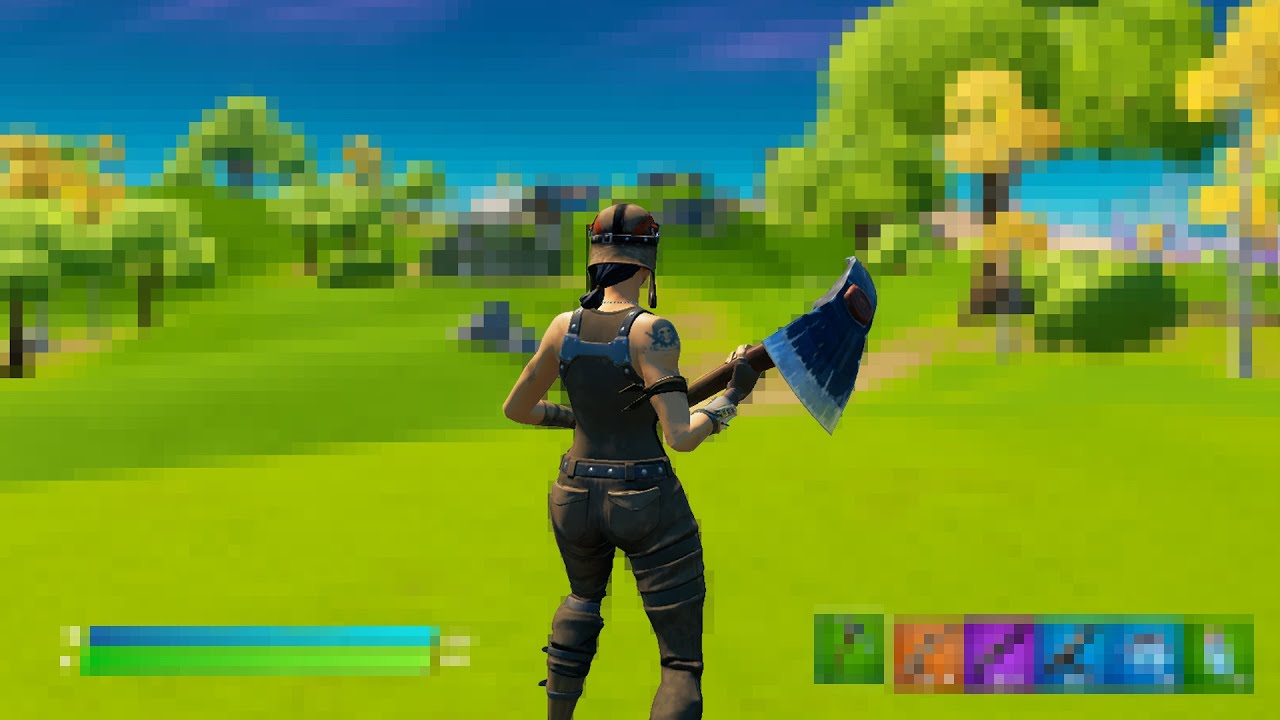 I Played Fortnite On The Worst Graphics - YouTube