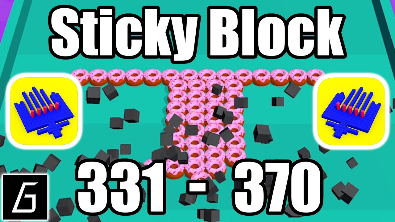 Sticky Block Gameplay - Levels 331 - 370 & First Skins (iOS - Android ...