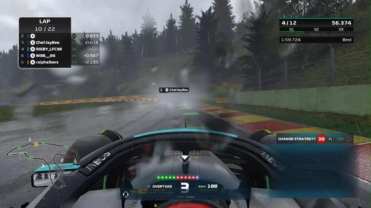 MY BEST WET F1 2023 OVERTAKE AT SPA!!! - YouTube