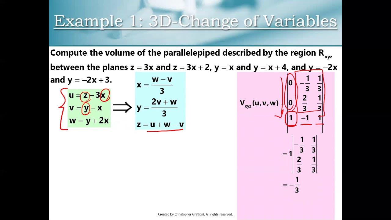 Transforming 3D Integrals (Lesson 10, Part 2) - YouTube