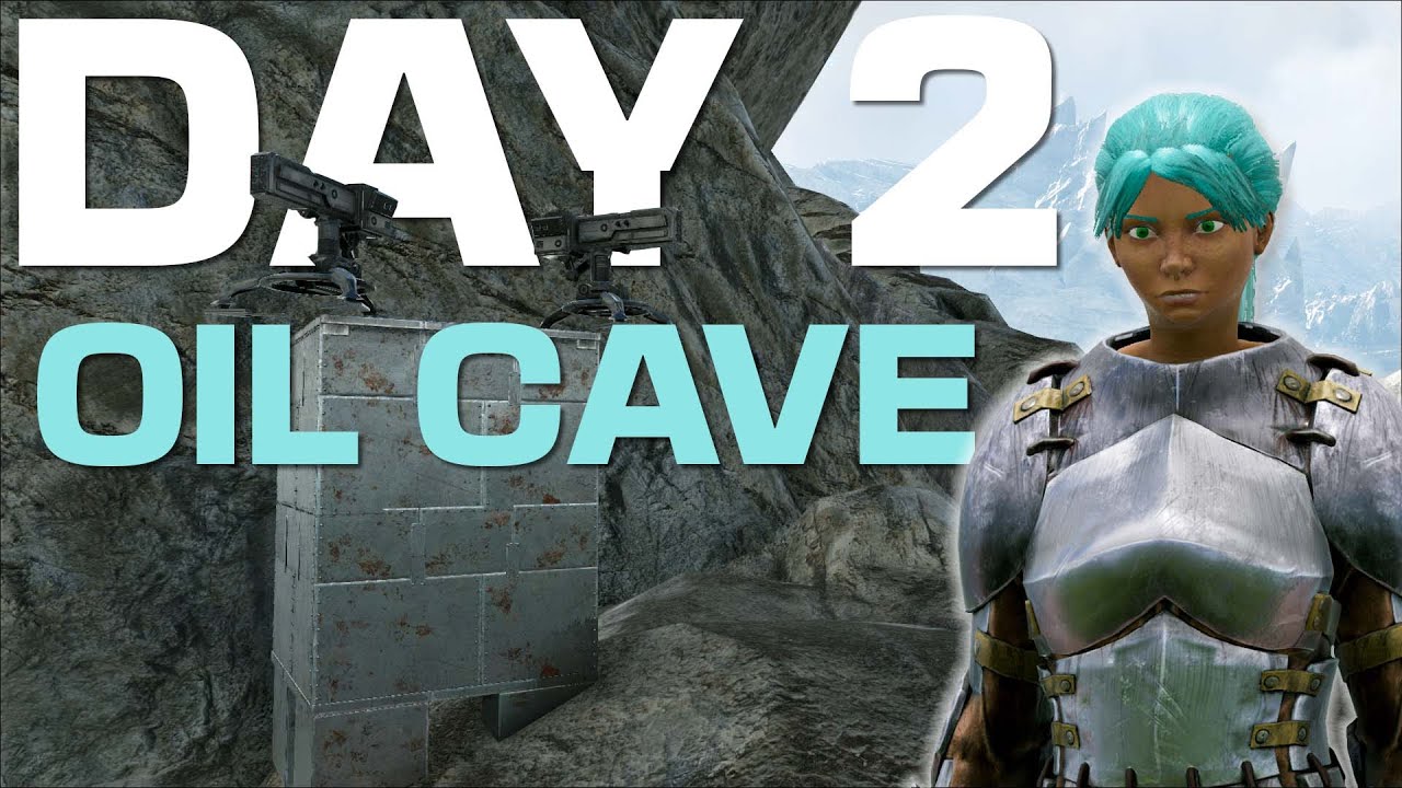 Duo Defending Oil Cave Day 2! - ARK PvP - YouTube