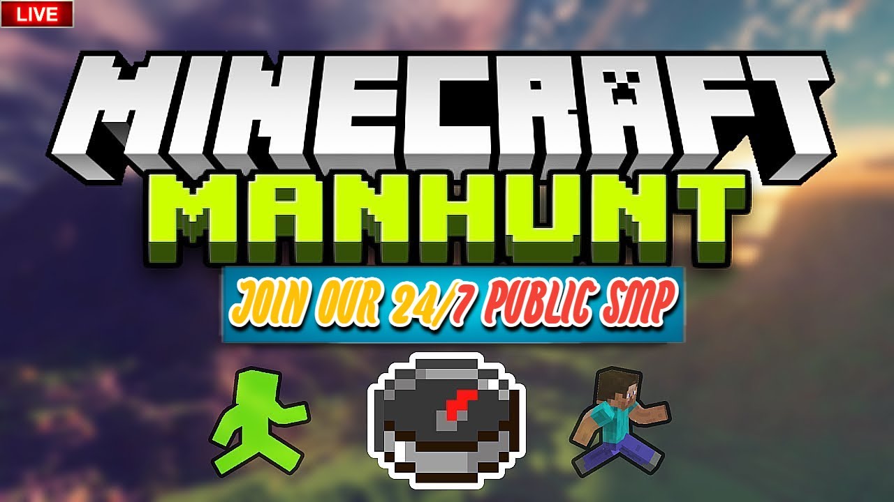 Manhunt Minecraft Live || 24/7 Minecraft Smp || Minecraft Live Hindi || JOIN NOW - YouTube