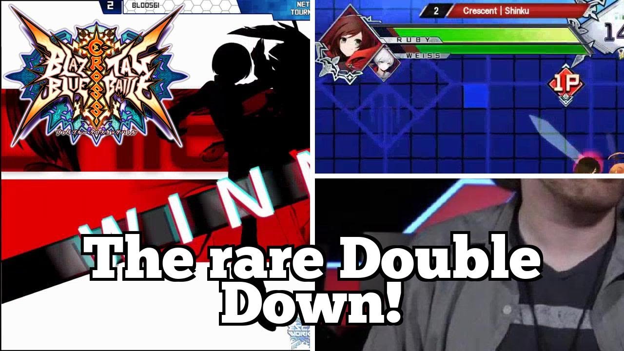 Daily Blazblue Cross Tag Battle Highlights: The rare Double Down! - YouTube