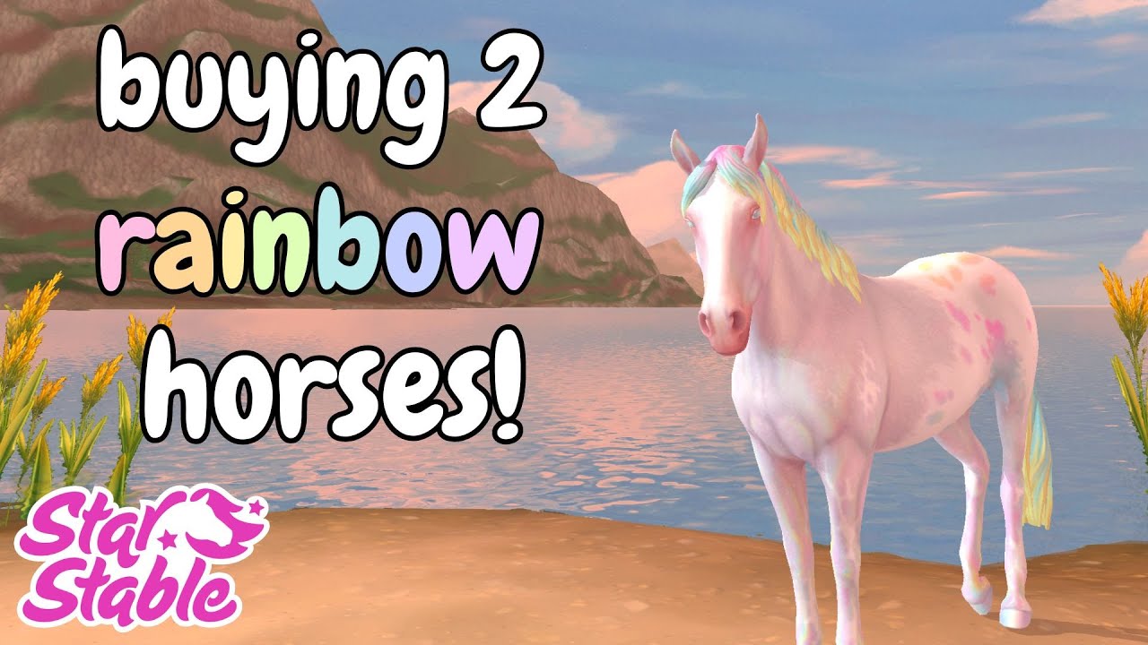 buying 2 rainbow horses! - star stable - YouTube