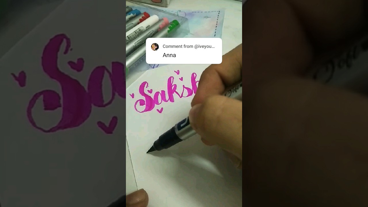 doing calligraphy (Anna) comment next? #calligraphy #@Craftwith_Soumya ...