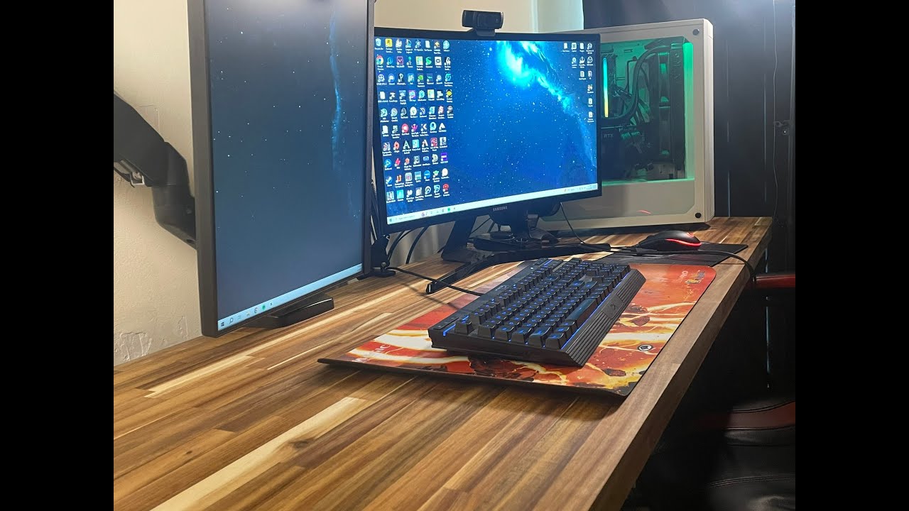 DIY 6FT desk from Amazon and Home Depot. Minimal tools required. - YouTube